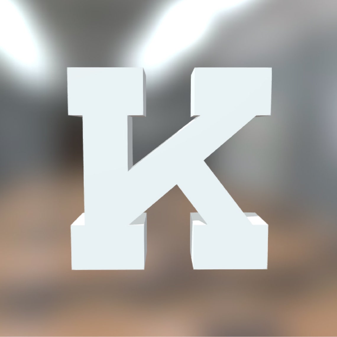 Printable DIY Template PDF. Letter K Low Poly Paper Model - Etsy