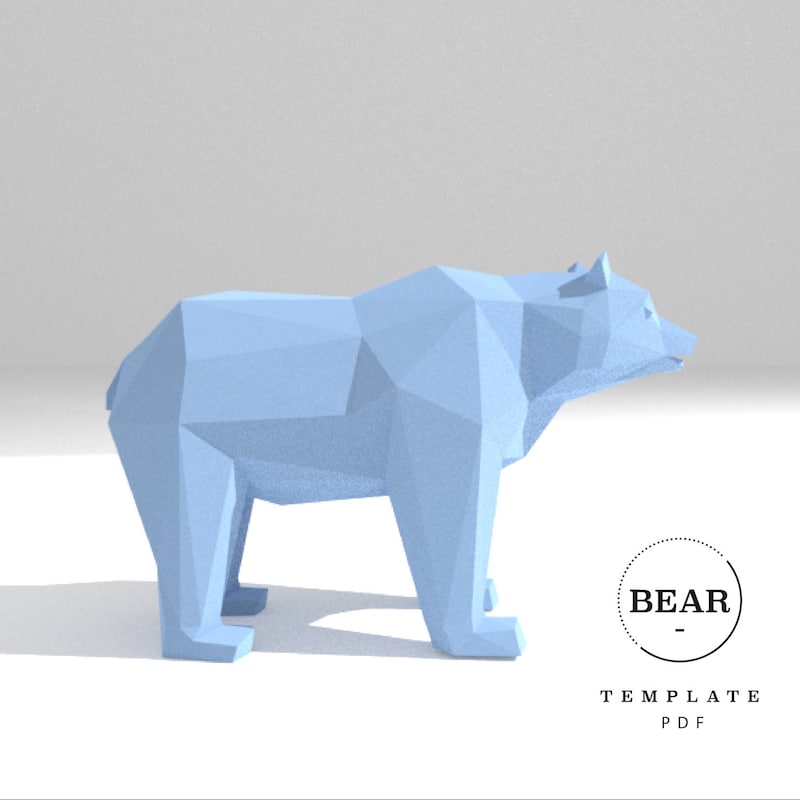 Papercraft Bear - Etsy
