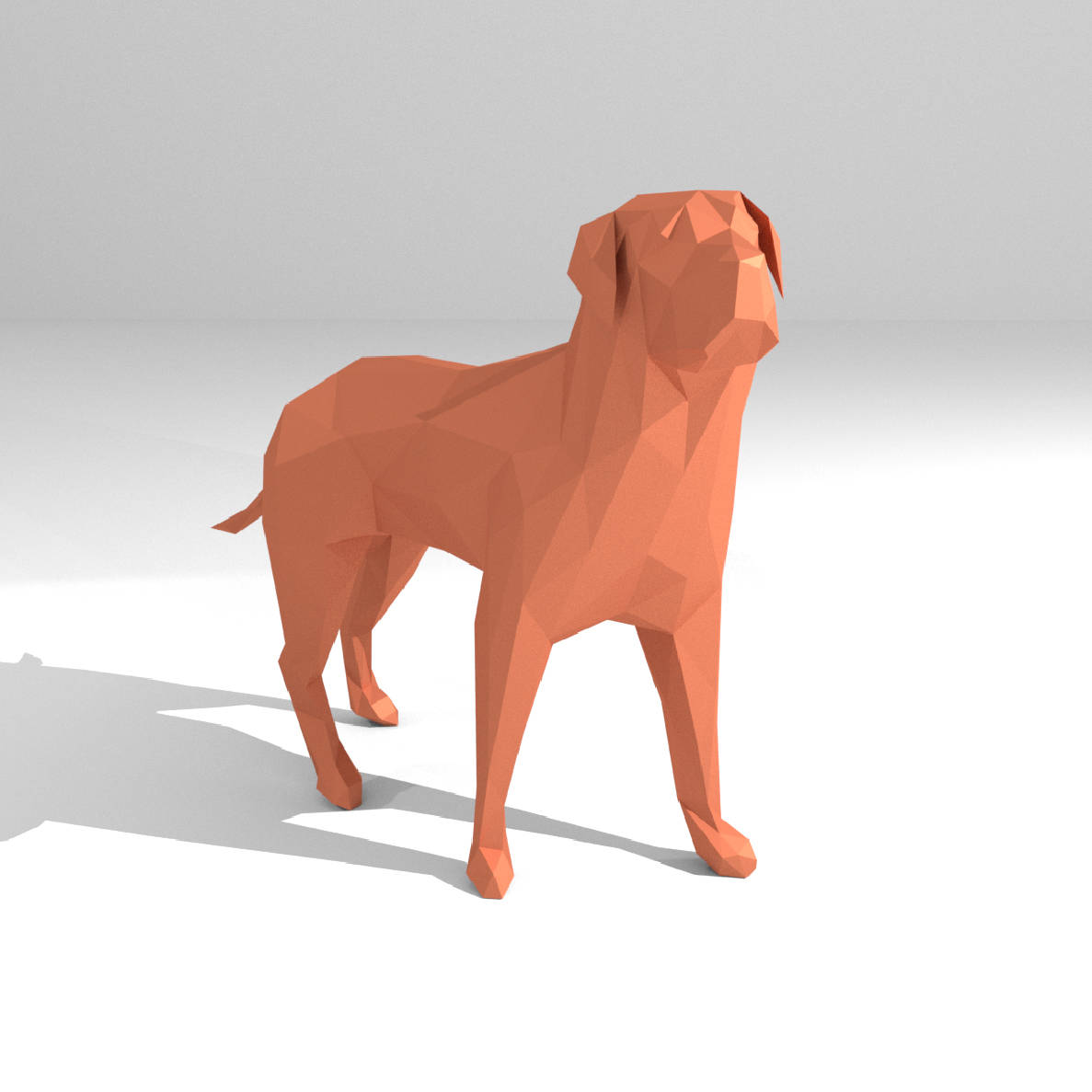 Printable DIY template PDF. Dogs Set low poly paper model | Etsy