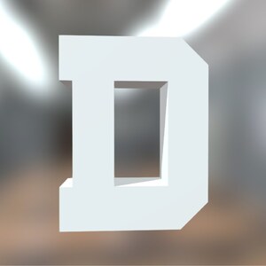Printable DIY Template (PDF). Letter D Low Poly Paper Model Template ...