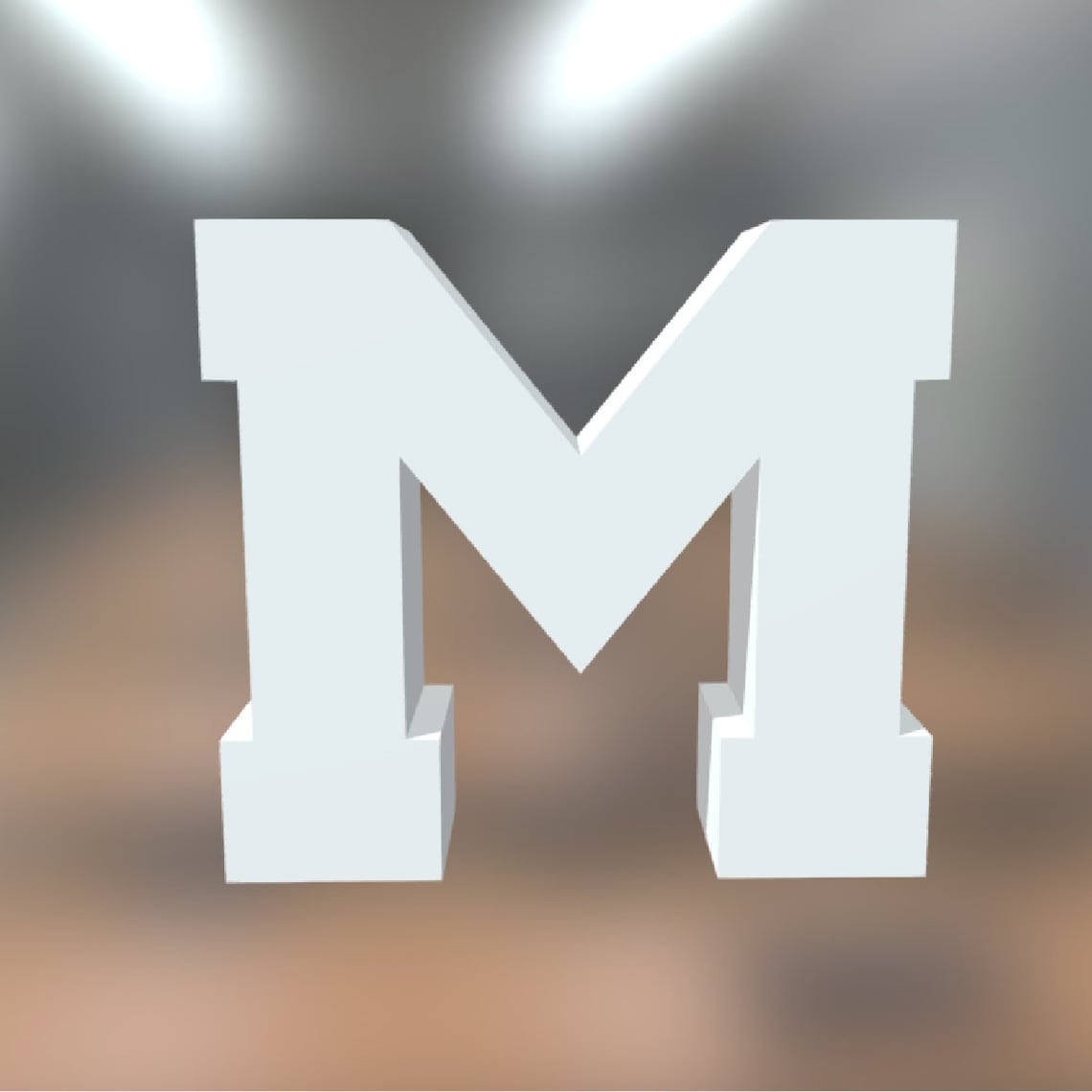 Printable DIY Template PDF. Letter M Low Poly Paper Model | Etsy