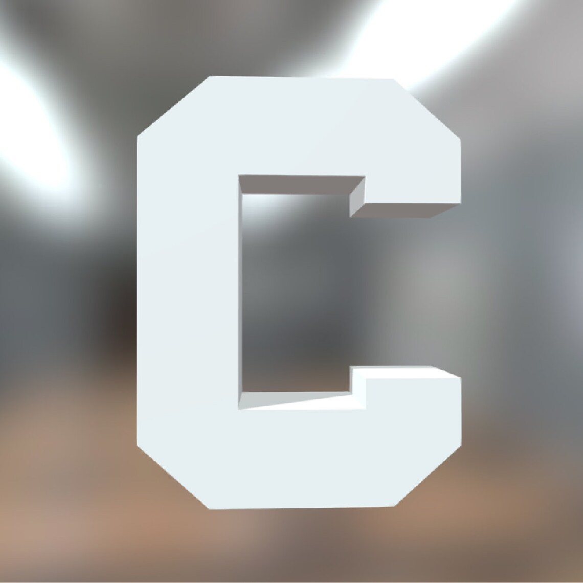 Printable DIY Template PDF. Letter C Low Poly Paper Model - Etsy