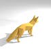 Printable DIY Template (PDF). Fox Low Poly Paper Model Template. 3D ...
