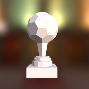 Printable DIY Template (PDF). Sports Trophy. Soccer. Ball Trophy Low ...