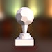 Printable DIY Template PDF. Sports Trophy. Soccer. Ball Trophy Low Poly ...
