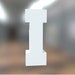 Printable DIY Template (PDF). Letter I Low Poly Paper Model Template ...