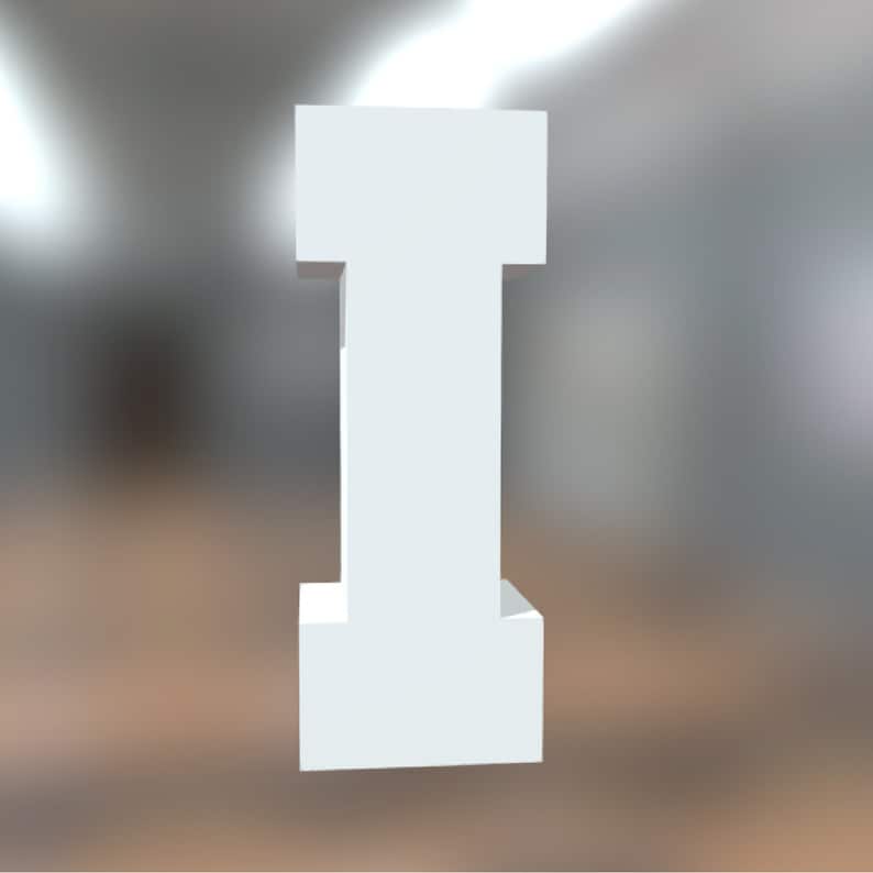 Printable DIY Template PDF. Letter I Low Poly Paper Model - Etsy