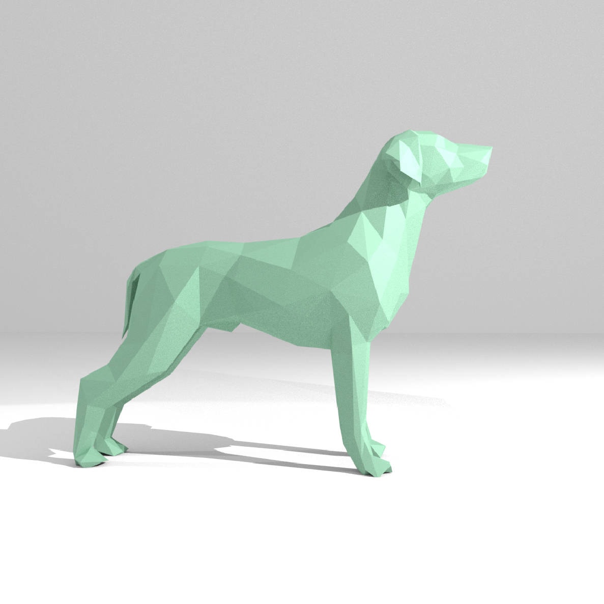 Printable DIY Template (PDF). Dogs Set Low Poly Paper Model Templates ...