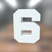 Printable DIY Template PDF. Number 6 Low Poly Paper Model Template. 3D ...