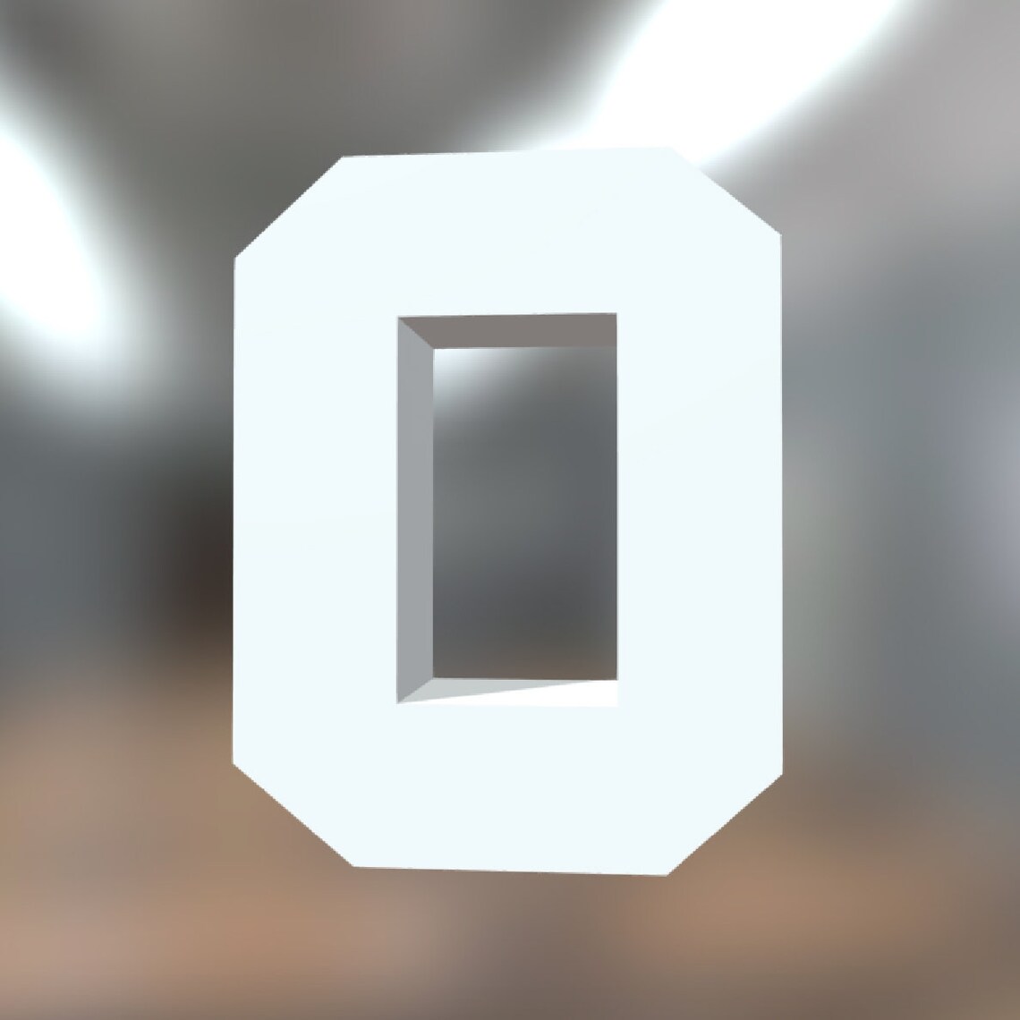 Printable DIY template PDF. Number 0 low poly paper model | Etsy