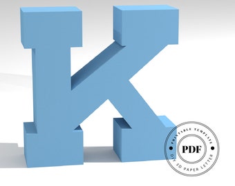 Printable DIY Template PDF. Letter M Low Poly Paper Model | Etsy