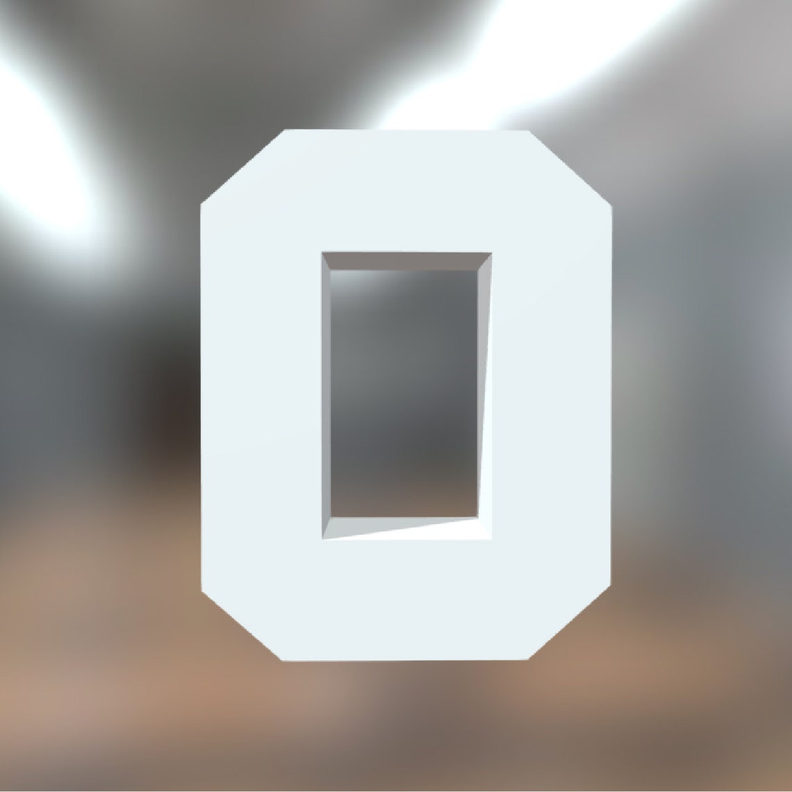 Printable DIY Template (PDF). Letter O Low Poly Paper Model Template ...