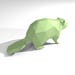 Printable DIY Template (PDF). Beaver Low Poly Paper Model Template. 3D ...