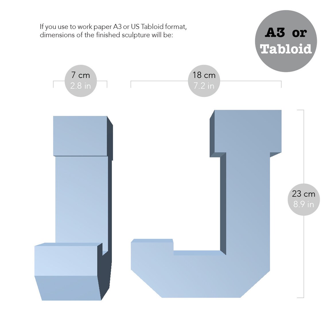 Printable DIY Template PDF. Letter J Low Poly Paper Model - Etsy