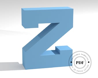 Printable DIY Template PDF. Letter M Low Poly Paper Model | Etsy