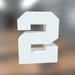 Printable DIY Template PDF. Number 2 Low Poly Paper Model Template. 3D ...