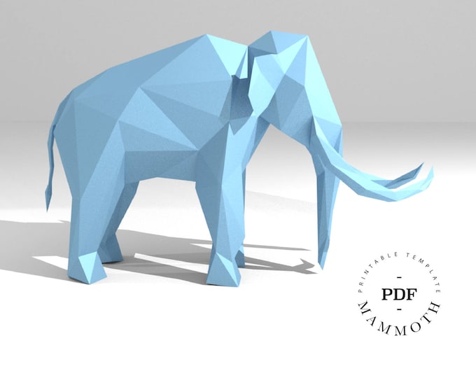 MAMMOTH 3D Papercraft / Digital File for Papercraft / Printable PDF ...