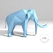 Printable DIY Template PDF. Mammoth Low Poly Paper Model Template. 3D ...