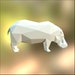 Printable DIY Template (PDF). Hippo Low Poly Paper Model Template. 3D ...