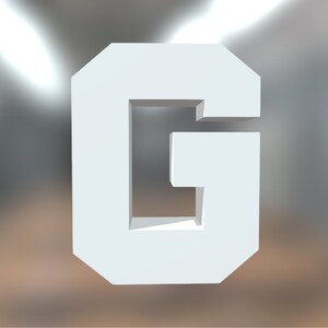 Printable DIY Template (PDF). Letter G Low Poly Paper Model Template ...