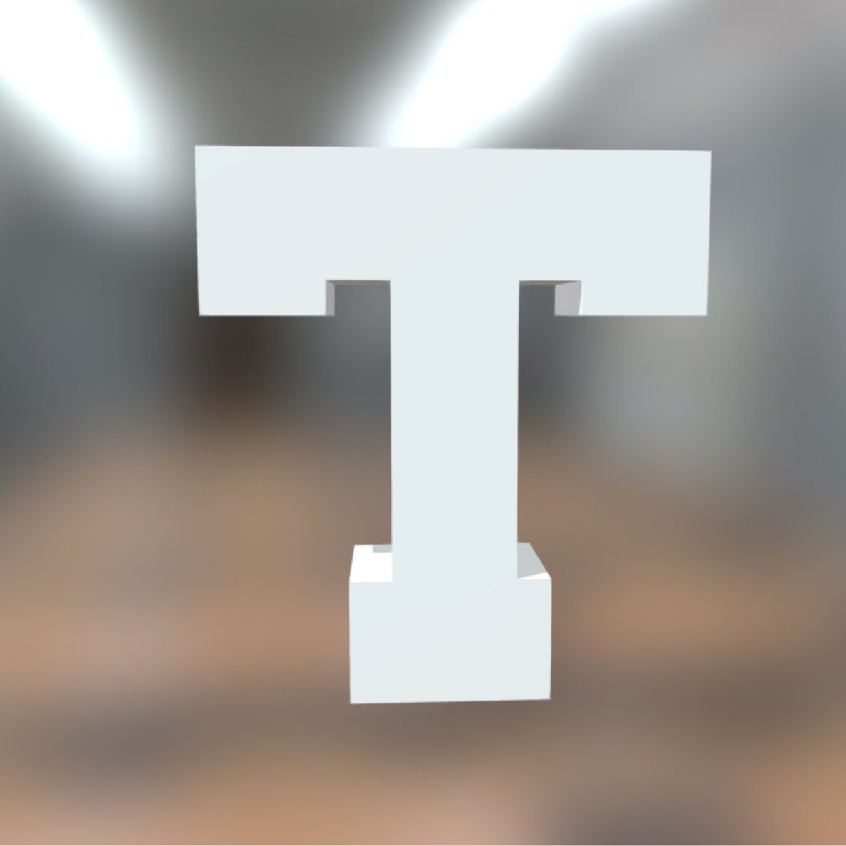 Printable DIY Template PDF. Letter T Low Poly Paper Model | Etsy