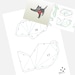 Printable DIY Template (PDF, PDO, Dxf). Flying Cat Paper Model Template ...