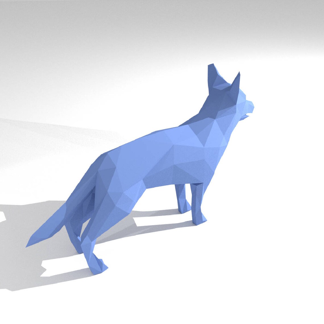 Printable DIY Template PDF. Dog 3 Low Poly Paper Model - Etsy