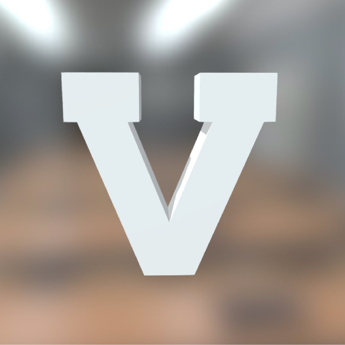 Printable DIY Template PDF. Letter V Low Poly Paper Model | Etsy