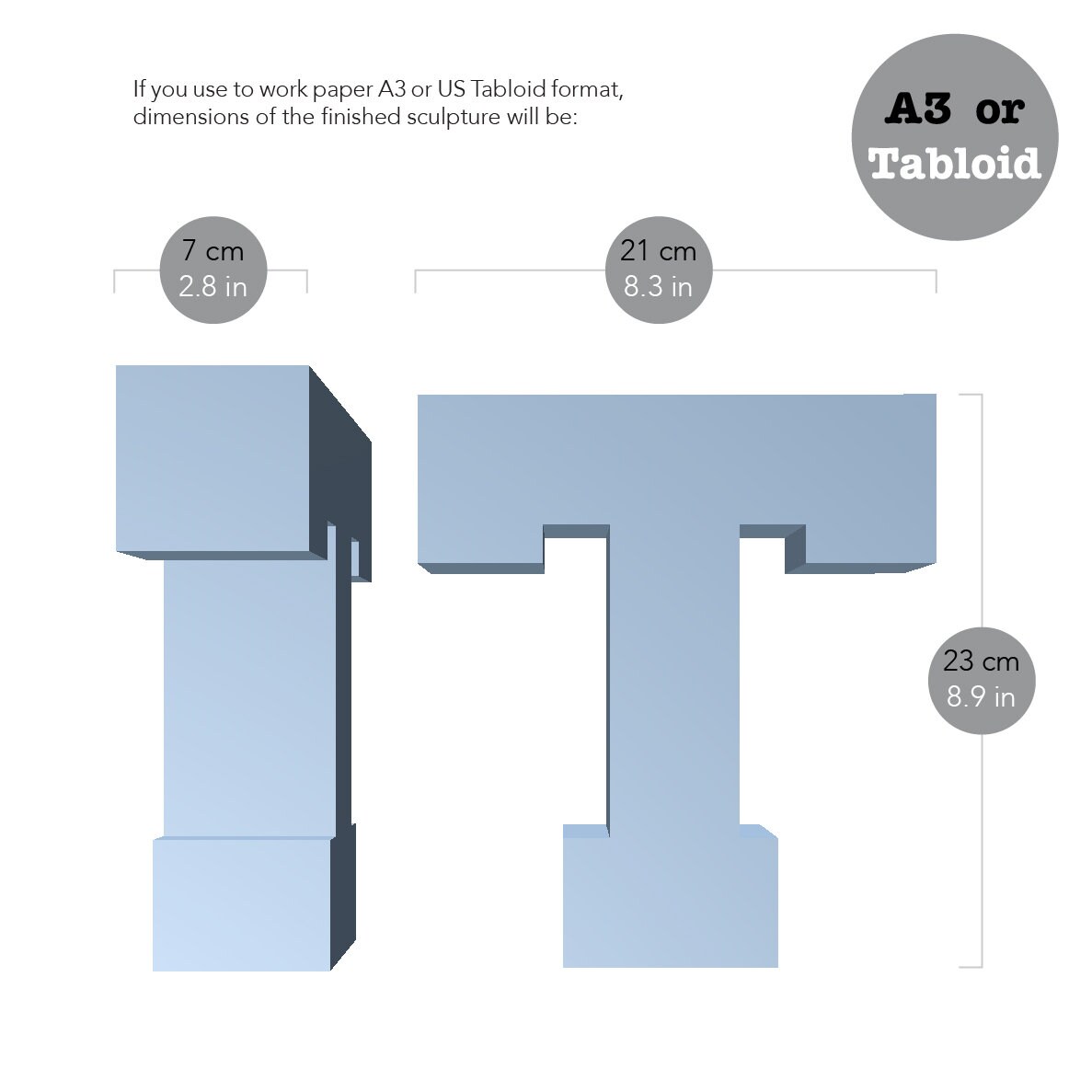 Printable DIY Template PDF. Letter T Low Poly Paper Model | Etsy