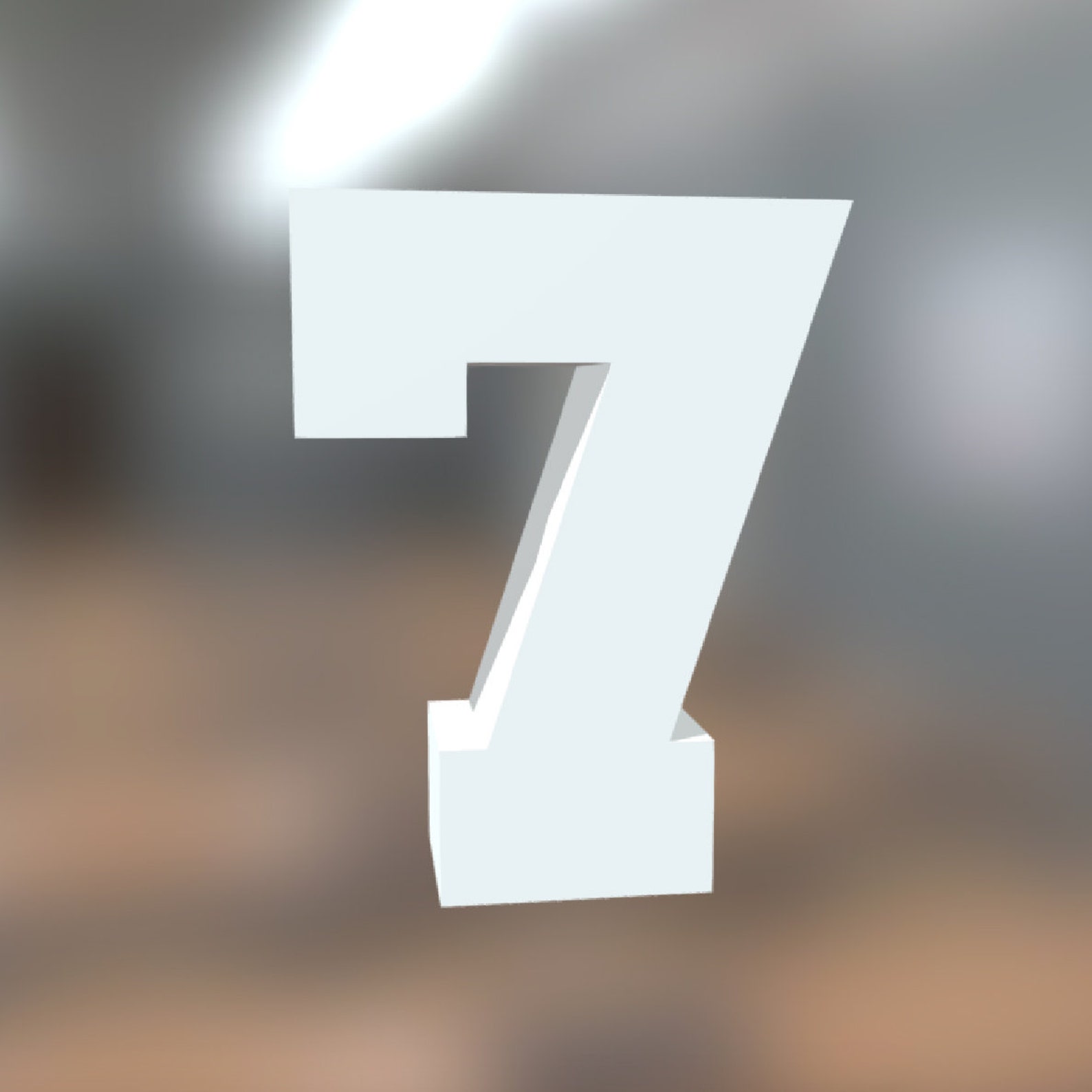 Printable DIY Template PDF. Number 7 Low Poly Paper Model | Etsy