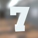 Printable DIY Template (PDF). Number 7 Low Poly Paper Model Template ...