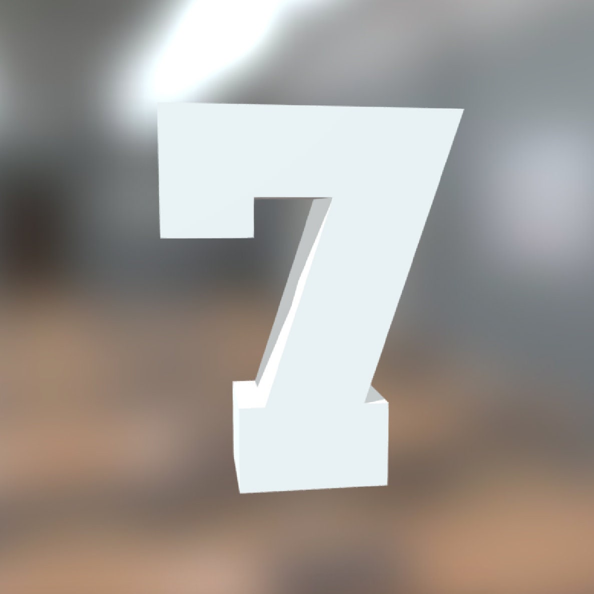 Printable DIY Template PDF. Number 7 Low Poly Paper Model | Etsy