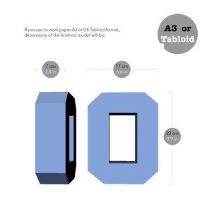 Printable DIY Template (PDF). Number 0 Low Poly Paper Model Template ...