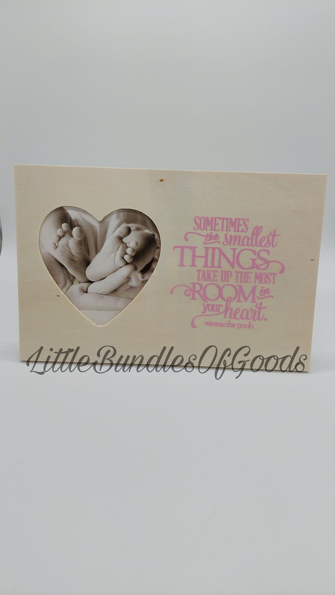 Sometimes the Smallest Things Frame, Baby Picture Frame, Wood Picture ...