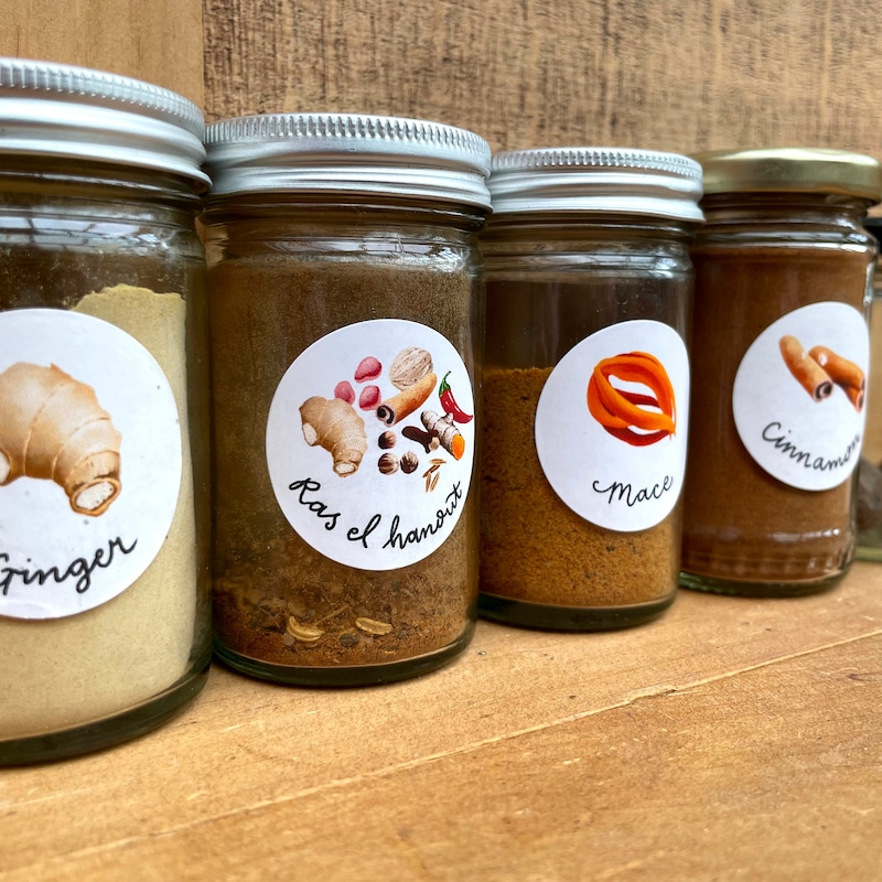 Round Spice Labels - Etsy