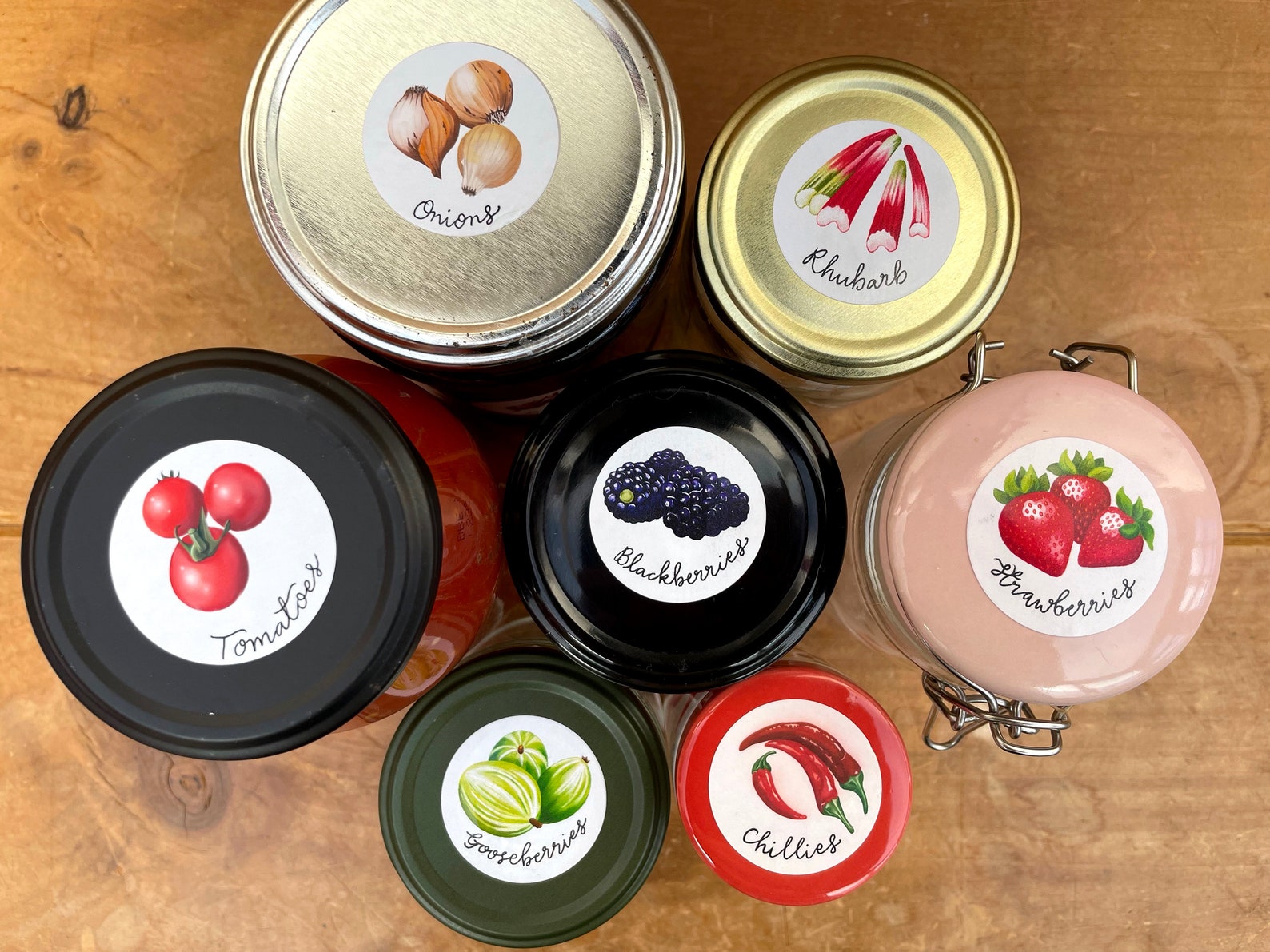 Fruit & Vegetable Stickers, A4 Sheet of 35 Circular Stickers With ...