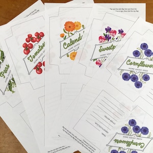 Print Your Own Seed Packets, Instant Pdf Download, 28 Designs - Etsy UK