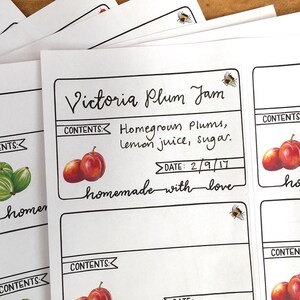Jam and Chutney Labels - Self-adhesive Labels for Your Homemade ...