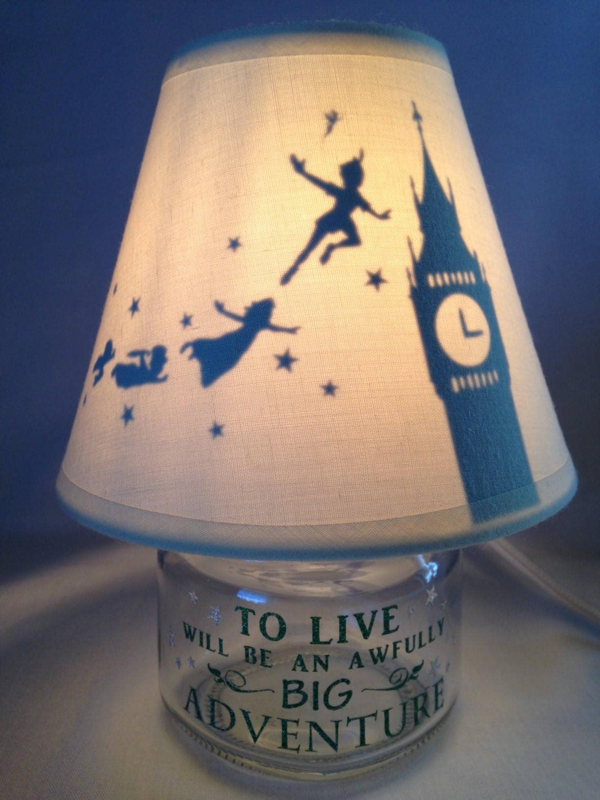 Mini Mason Jar Night Light Peter Pan Influenced - Etsy
