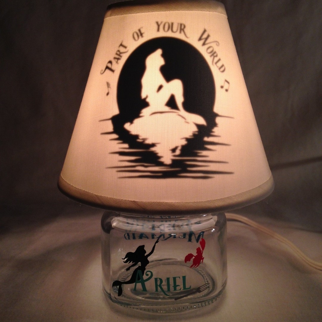 Mini Mason Jar Night Light Little Mermaid, Ariel Influenced - Etsy