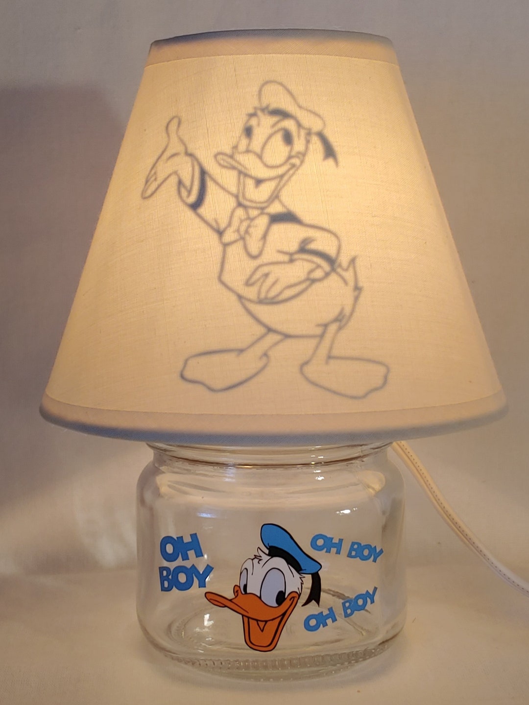 Mini Mason Jar Night Light - Donald Duck Influenced - Etsy