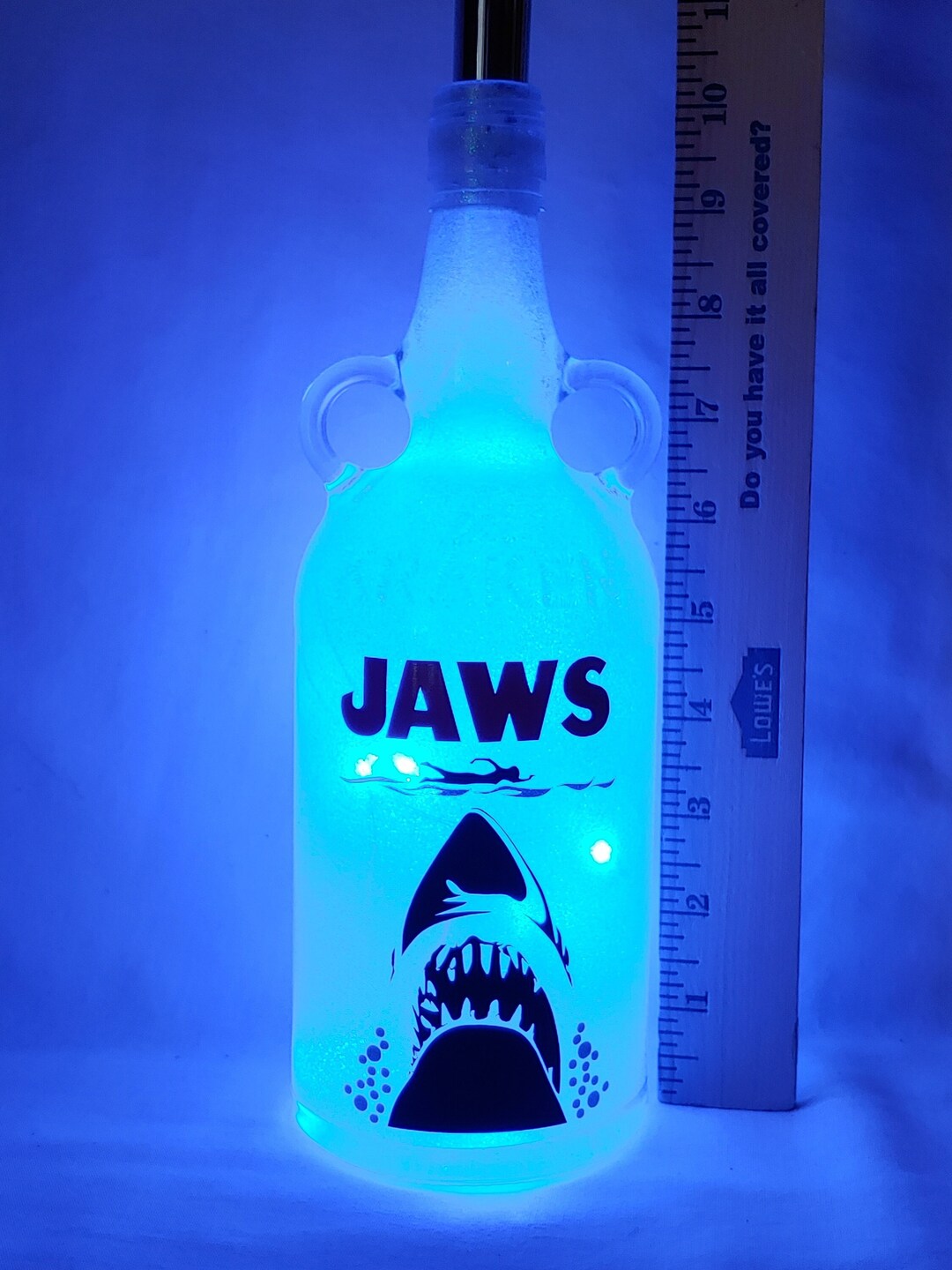 Wine Bottle Light - Jaws Influenced - Etsy