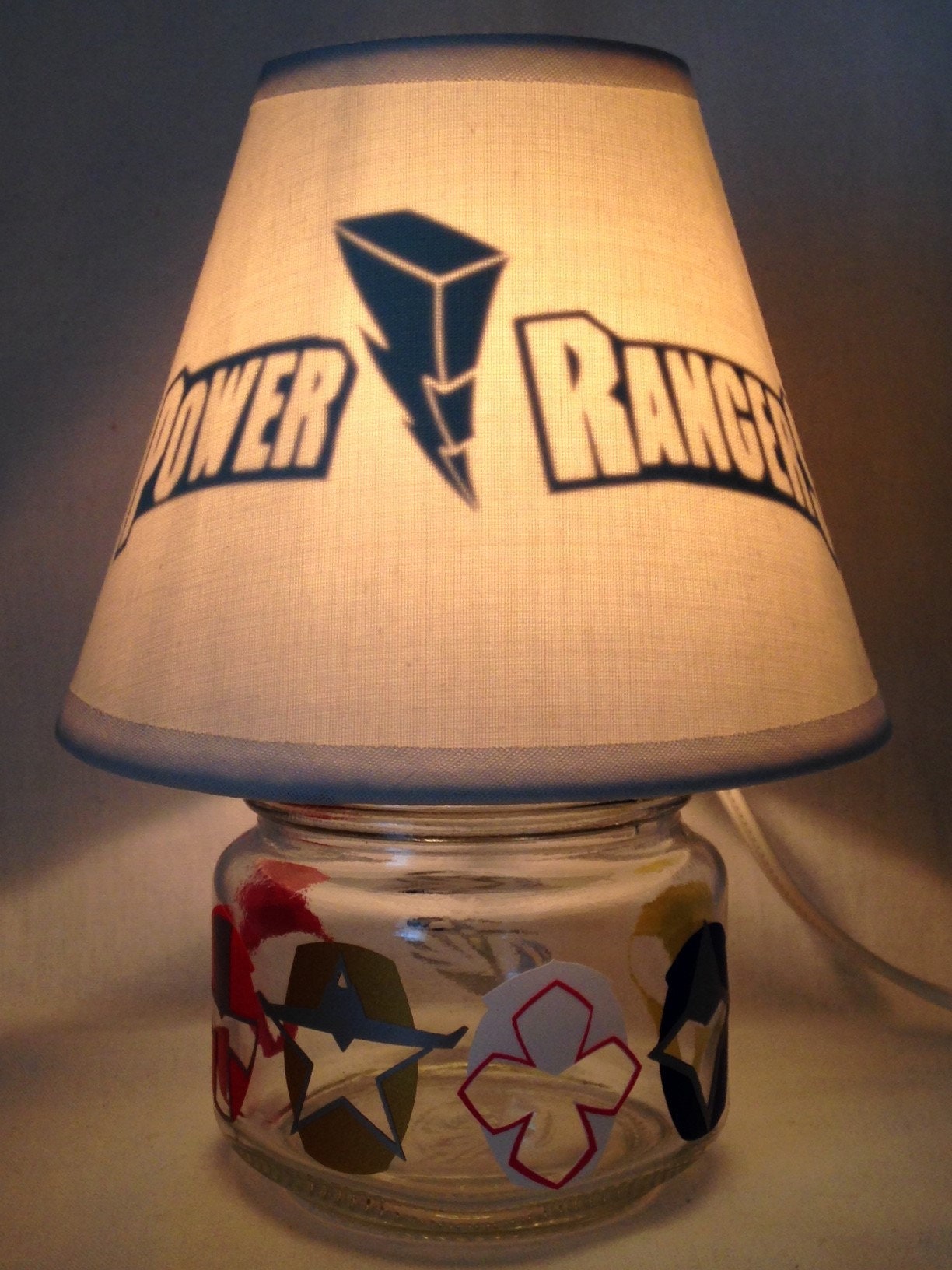 Mini Mason Jar Night Light Power Rangers Influenced | Etsy