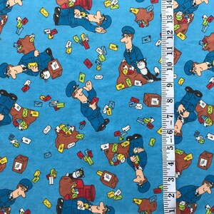 Postman Pat Vintage Fabric FQ Remnant - Etsy