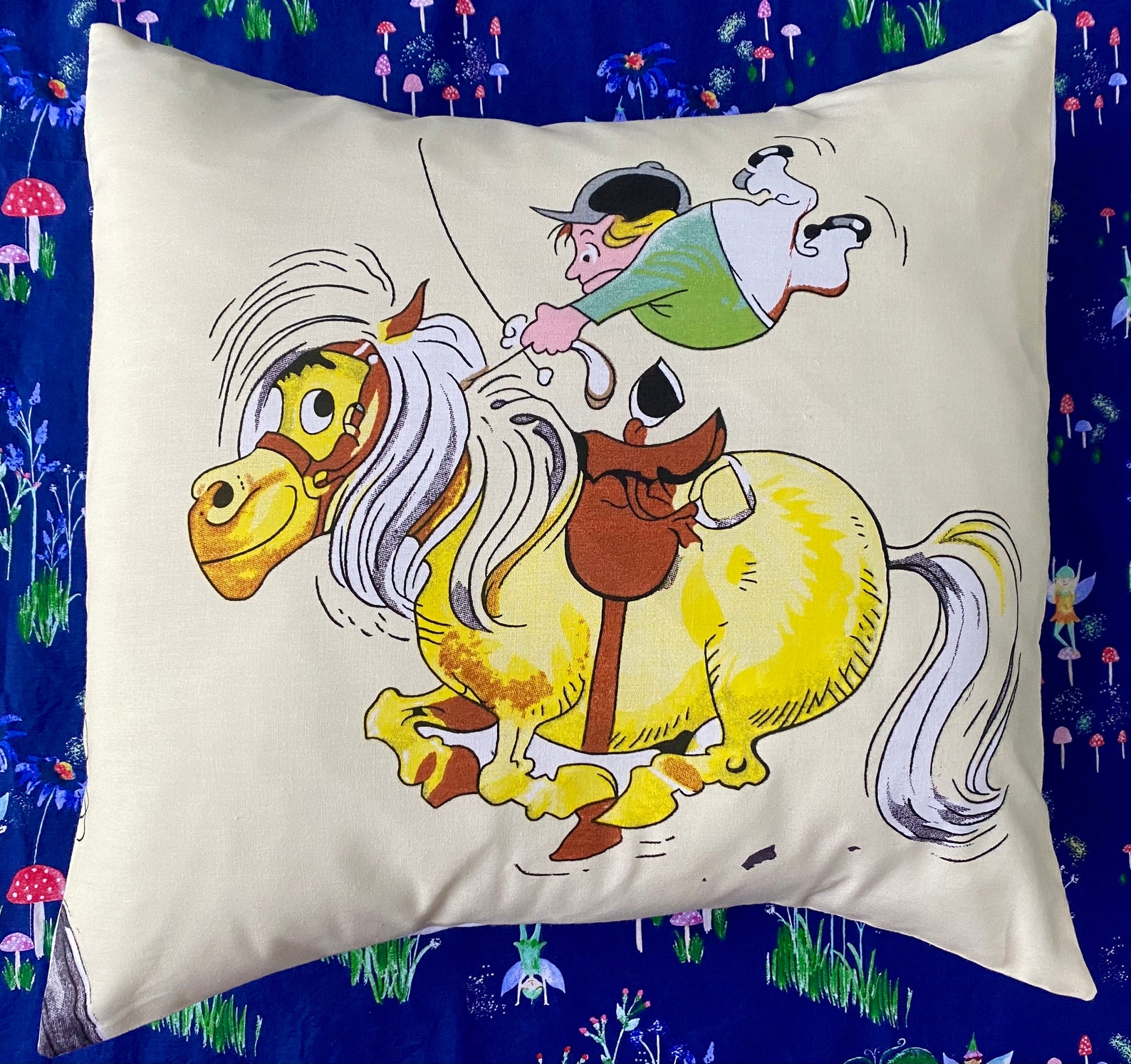Thelwell Horse Pony Original Fabric Cushion Cover - Etsy
