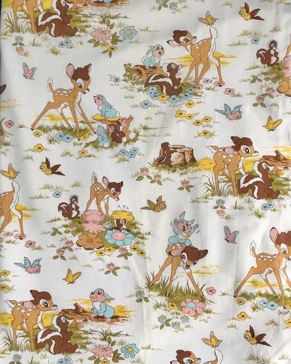 Disney Bambi 1950s/60s Vintage Fabric FQ Remnant - Etsy