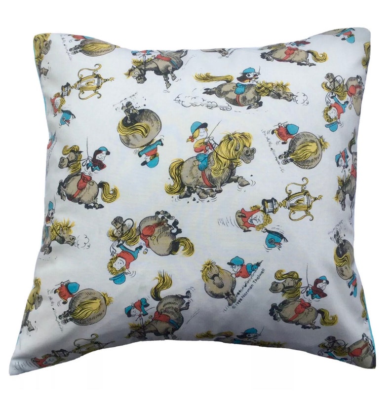 Thelwell Horse Pony Vintage Fabric Cushion Cover - Etsy