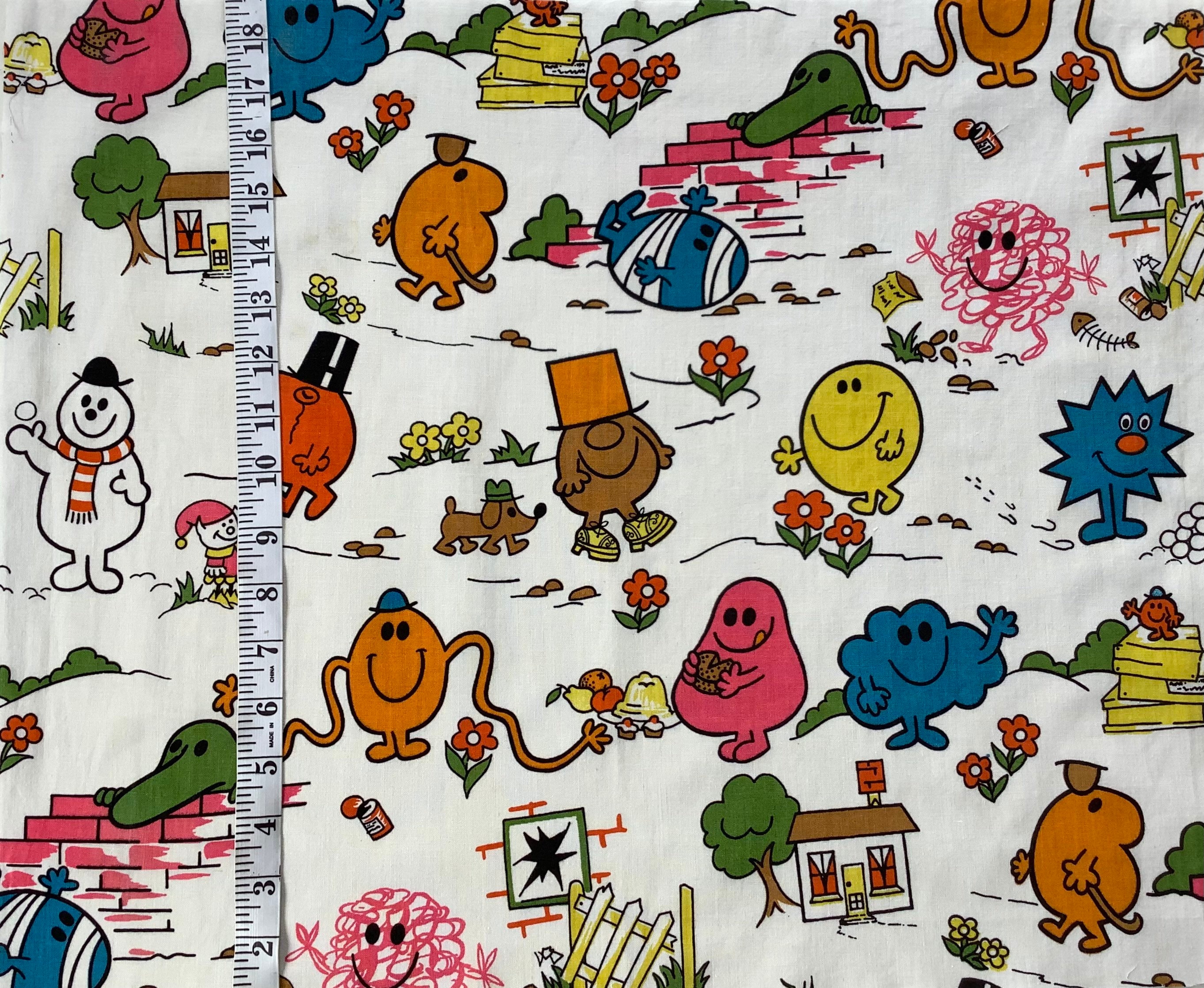Mr Men Original and Rare Vintage Fabric FQ 70s - Etsy