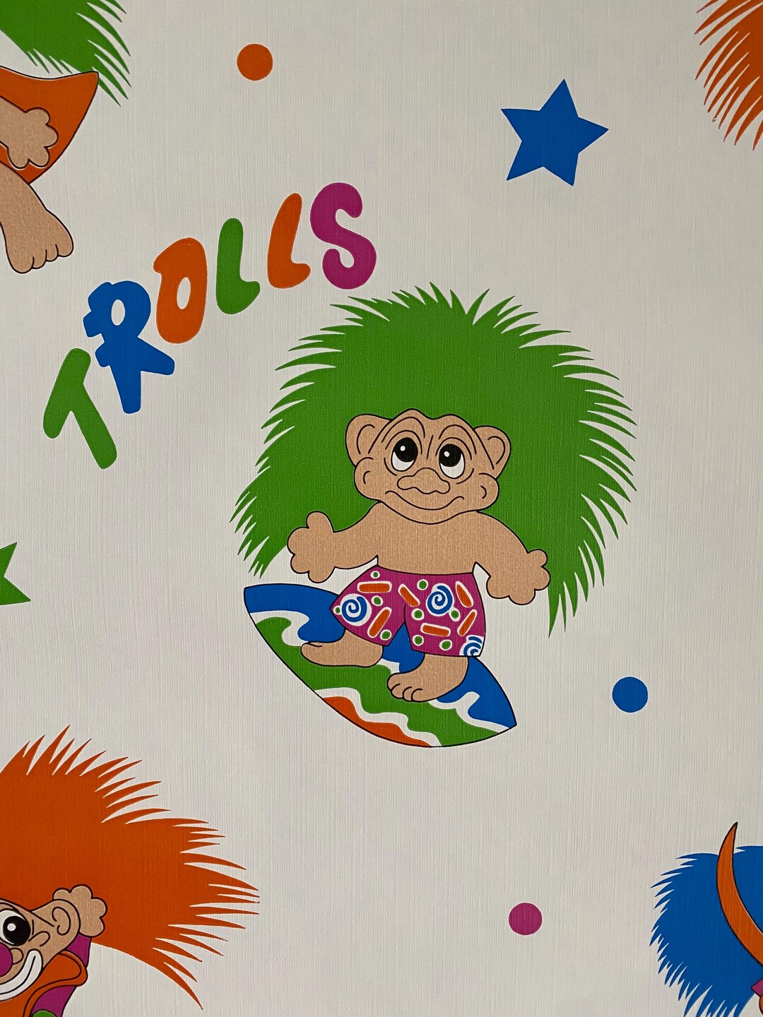 Vintage Russ Trolls Wallpaper Rare by the Yard - Wall Art - Feature ...