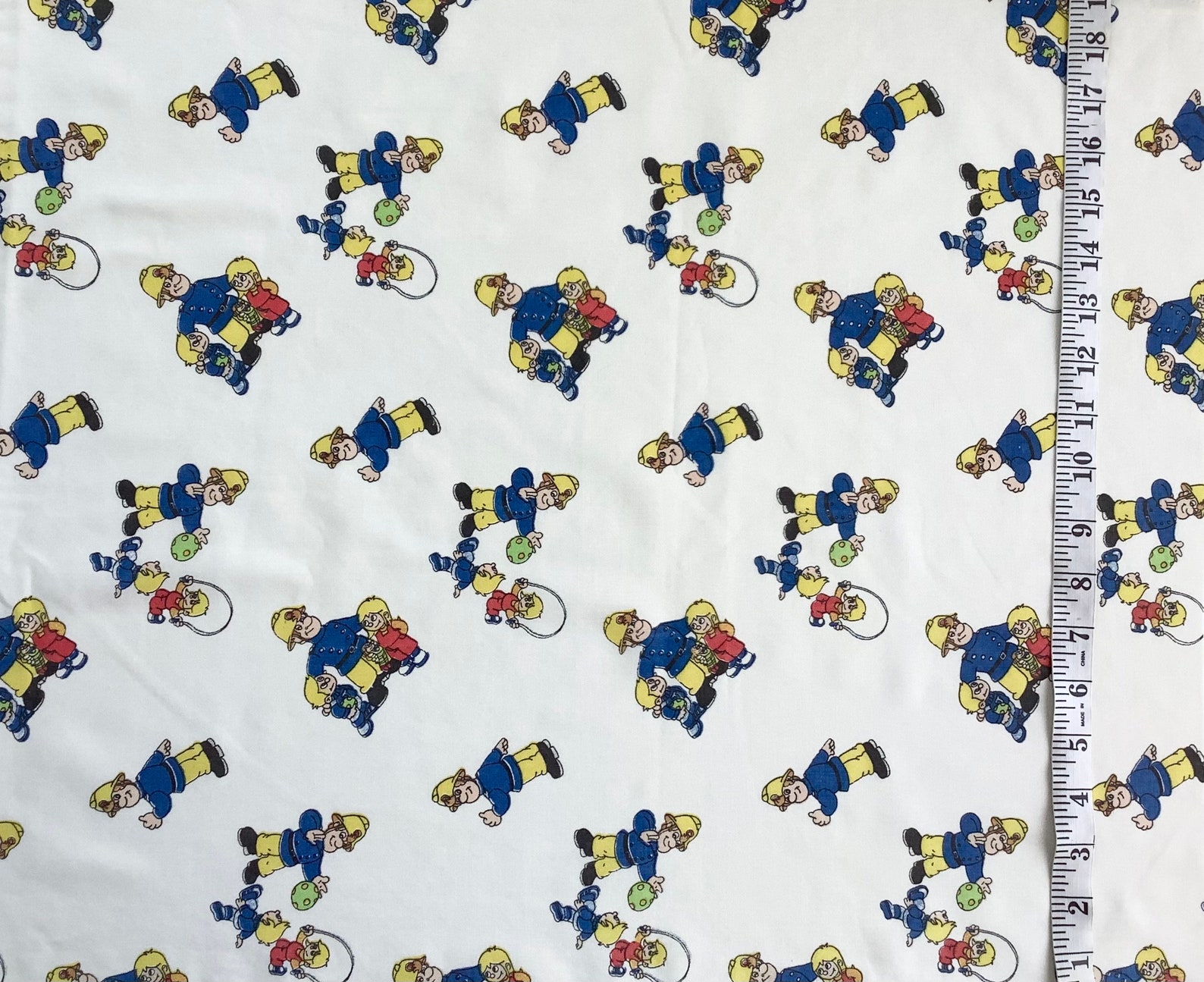 Fireman Sam Vintage Fabric FQ Remnant - Etsy